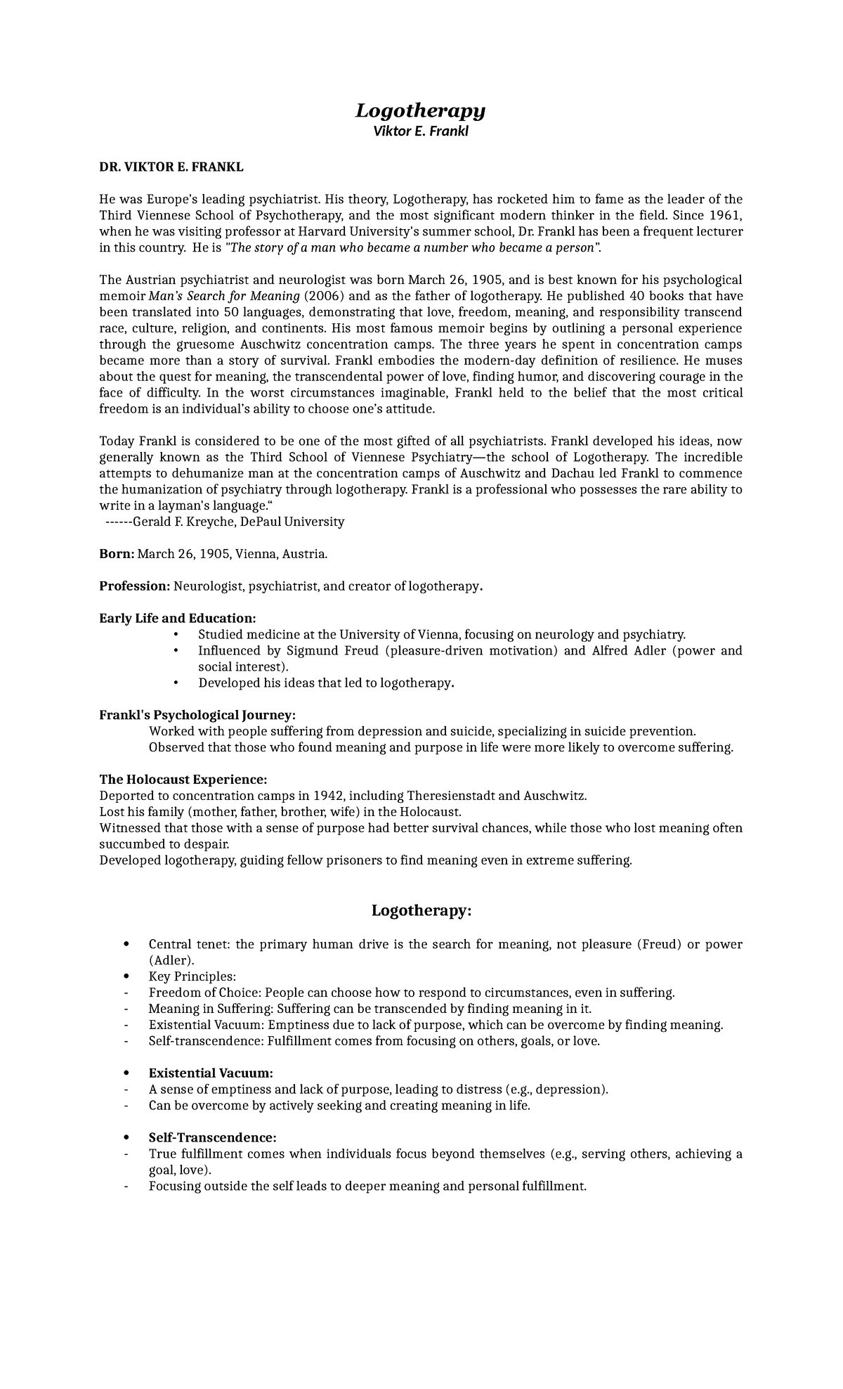 Frankl & Goldstein: Insights into Logotherapy and Holistic Psychology ...