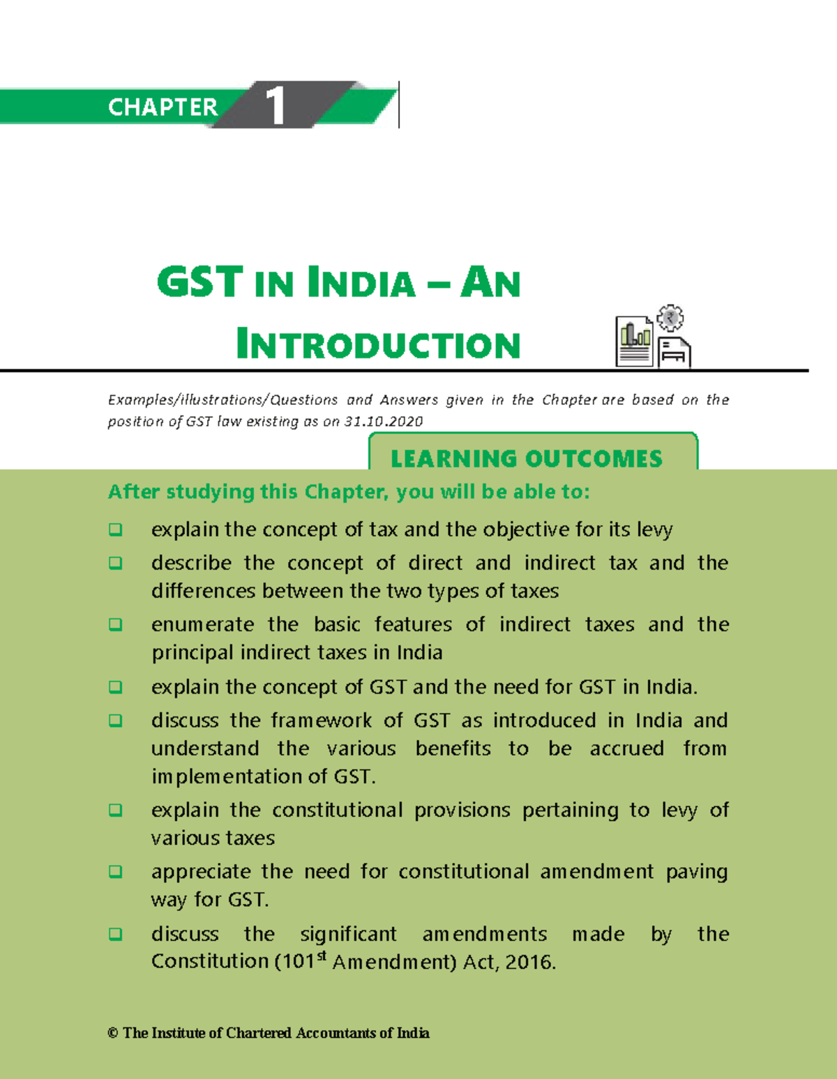 GST IN INDIA – AN INTRODUCTION (Chapter 1 Overview) - Studocu