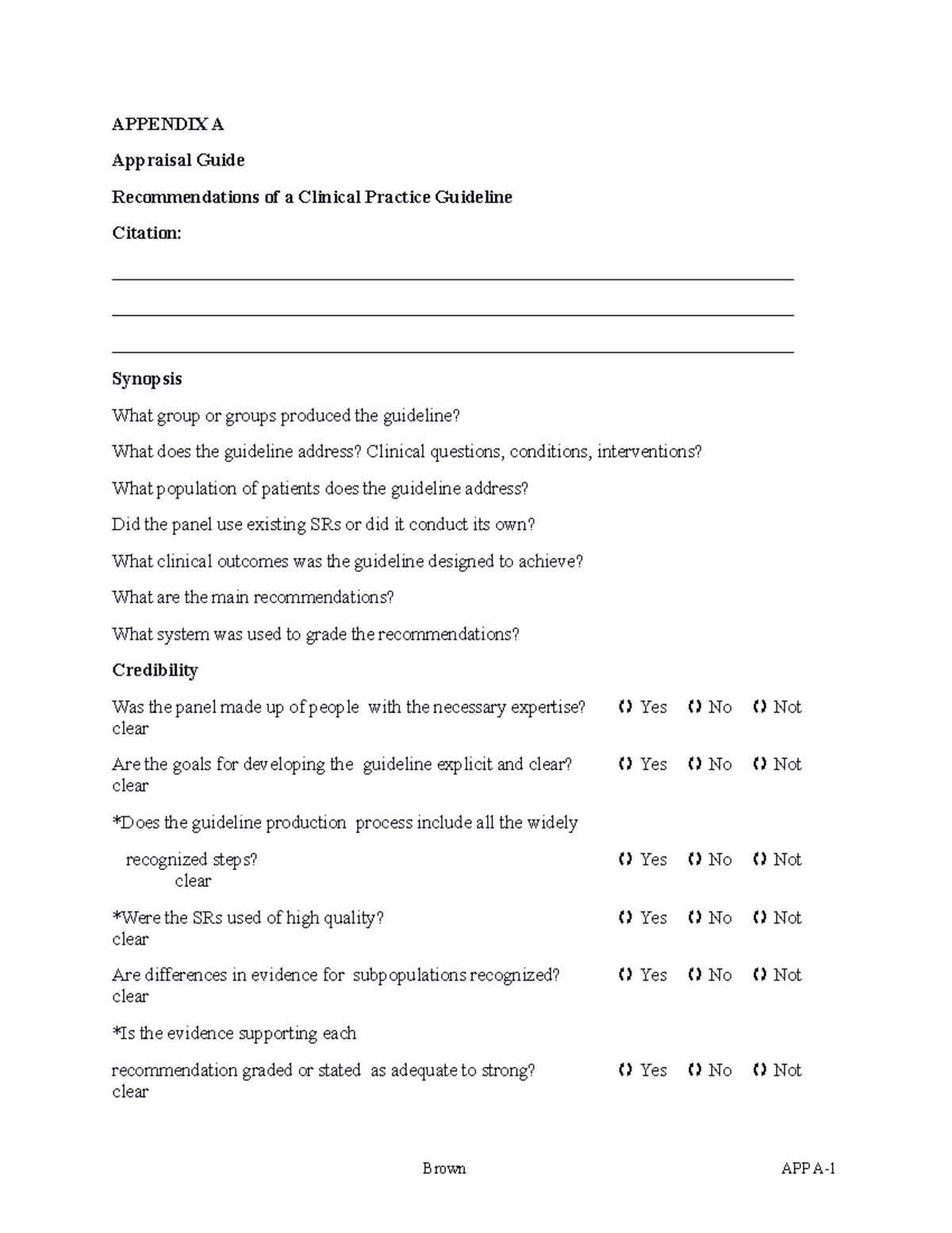 Falls Best Practice Guidelines