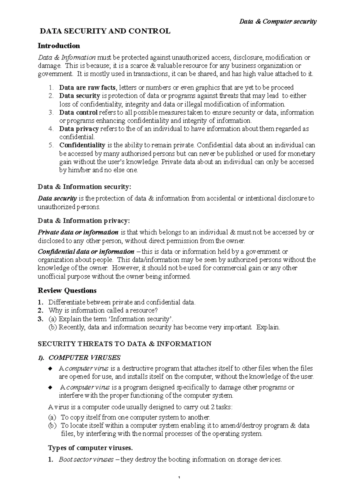 High School Computer Form 2 Notes - kcsepdf.co COMPUTER STUDIES NOTES ...