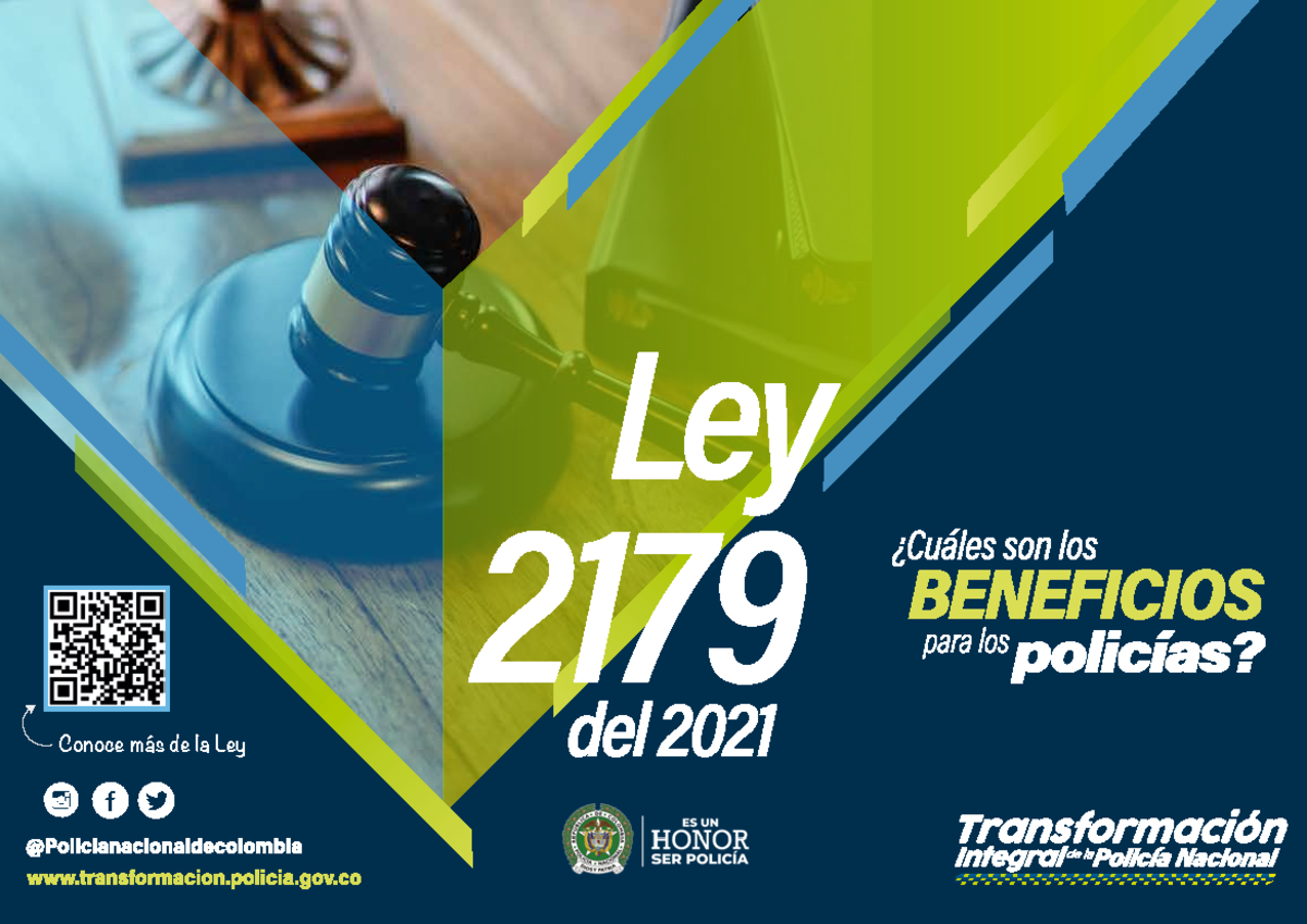 Brochure Ley 2179 de 2021 Carrera y Profesionalización Policial ...