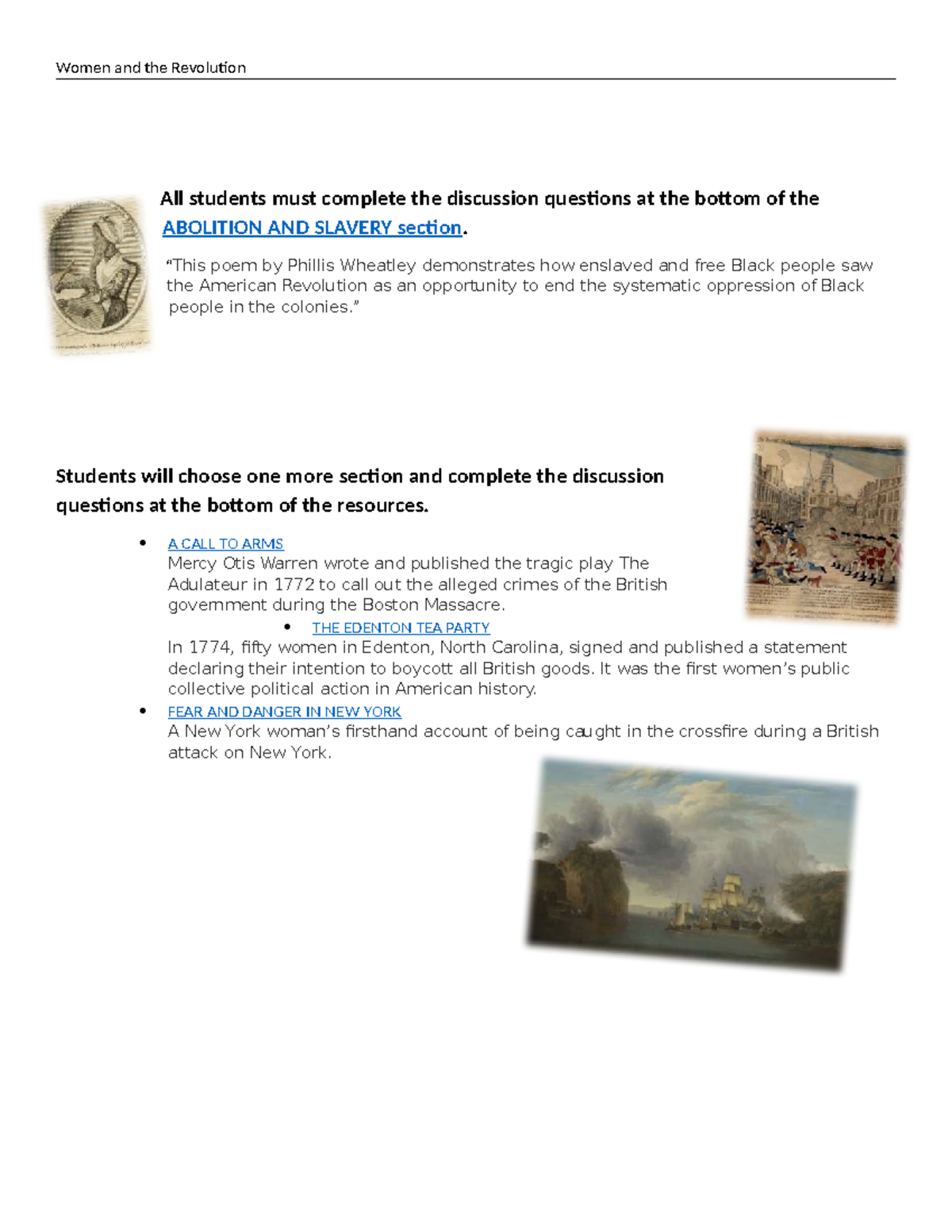 Women in the Revolution: Discussion Questions and Insights - Studocu