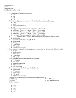 Anatomy of the Human Body: Study Guide for Muscles and Brain Structures ...