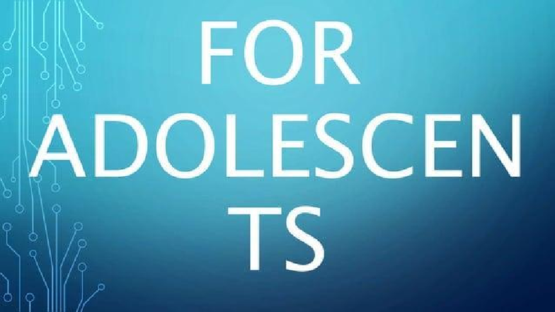 ESC ES E: Nutrition Insights for Filipino Adolescents - Studocu