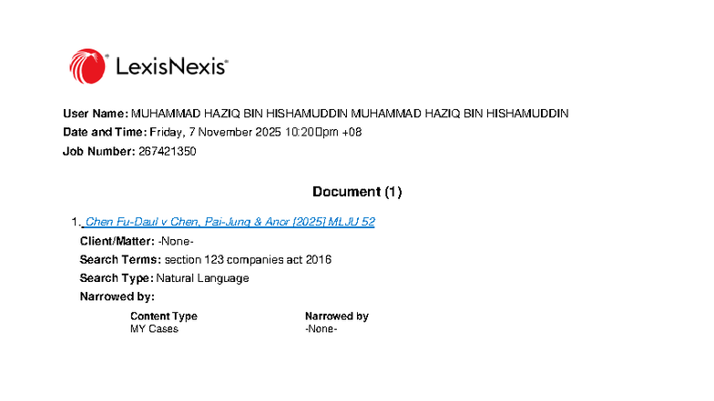 Case Analysis: Chen Fu-Daul v Chen, Pai-Jung & Anor [2025] MLJU 52 ...