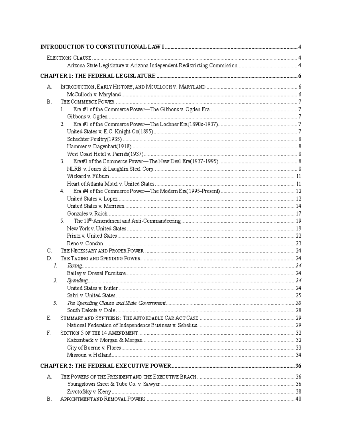 Analysis of Major Supreme Court Cases on Commerce Clause and Federalism ...