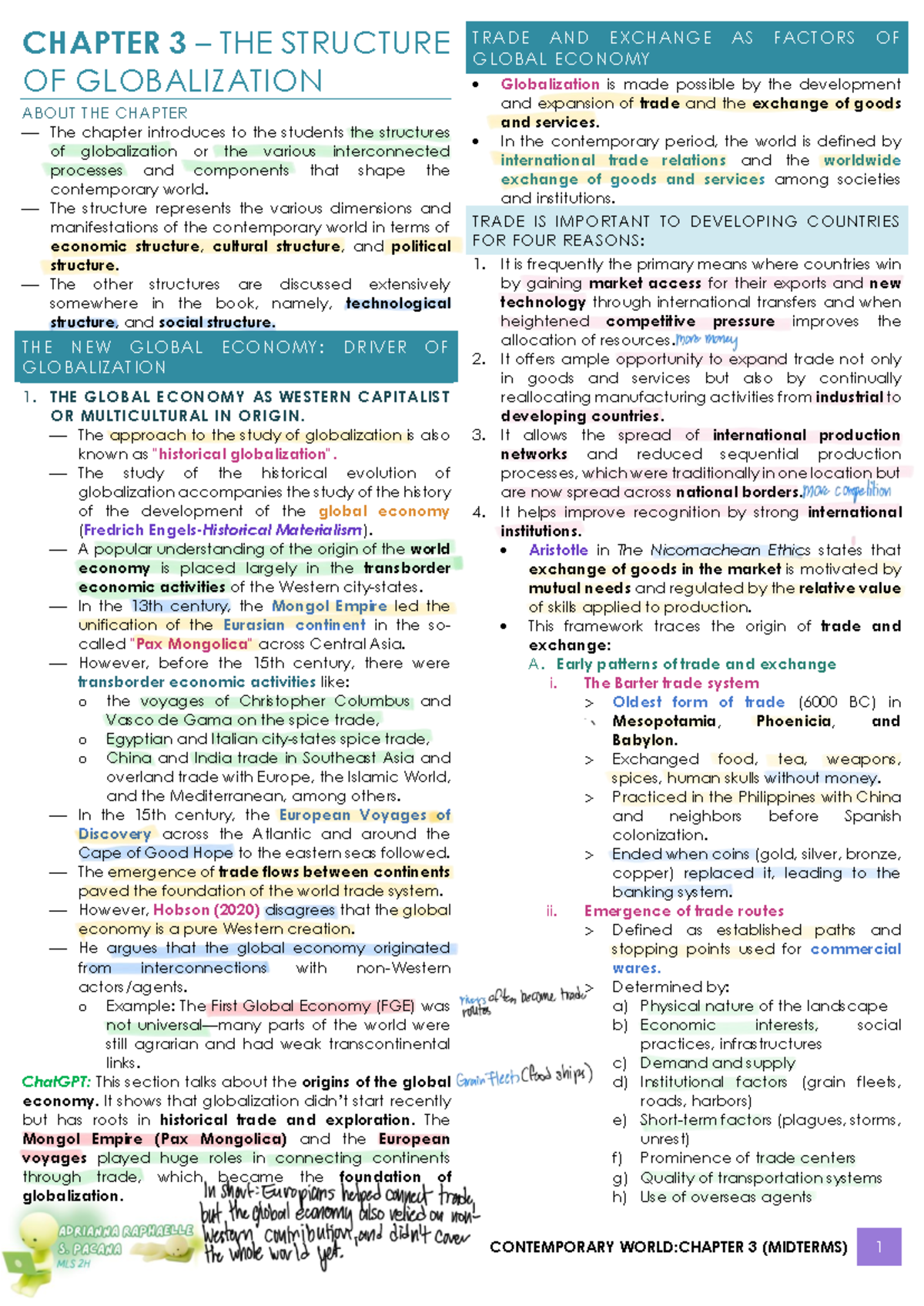 CHAPTER 3 – STRUCTURES OF GLOBALIZATION (MIDTERMS) - Studocu