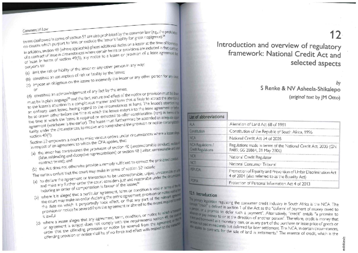 Commercial Law (NCA) Overview: Key Provisions & Implications - Studocu