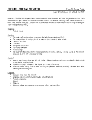 Case study 2 - Take home quiz - CHEM 162 - Studocu