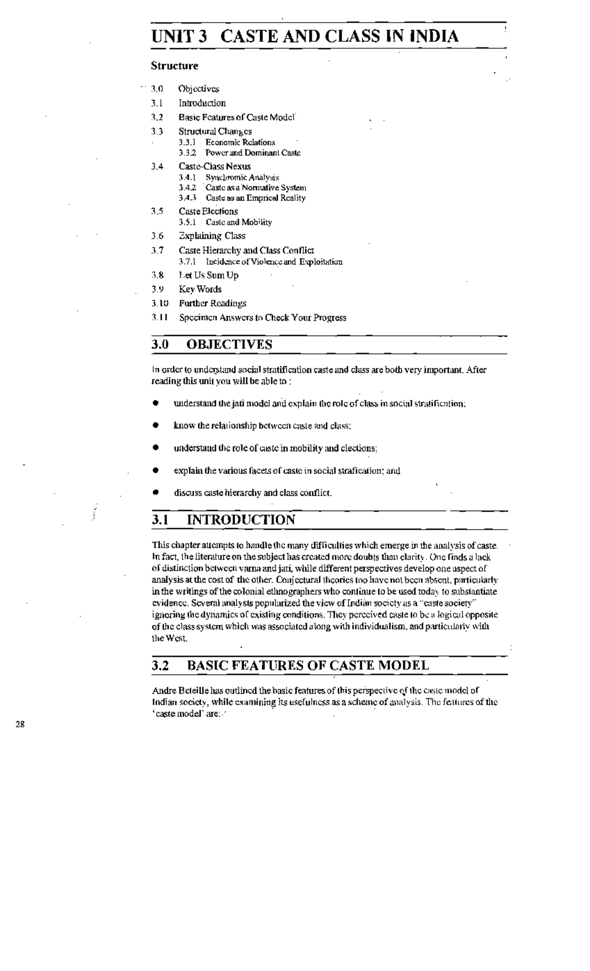 Unit 3: Understanding Caste and Class Dynamics in India - IGNOU Study ...