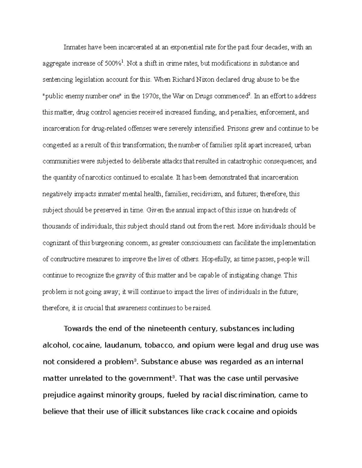 2-2 Short Paper: The Impact of the War on Drugs on Incarceration Rates ...