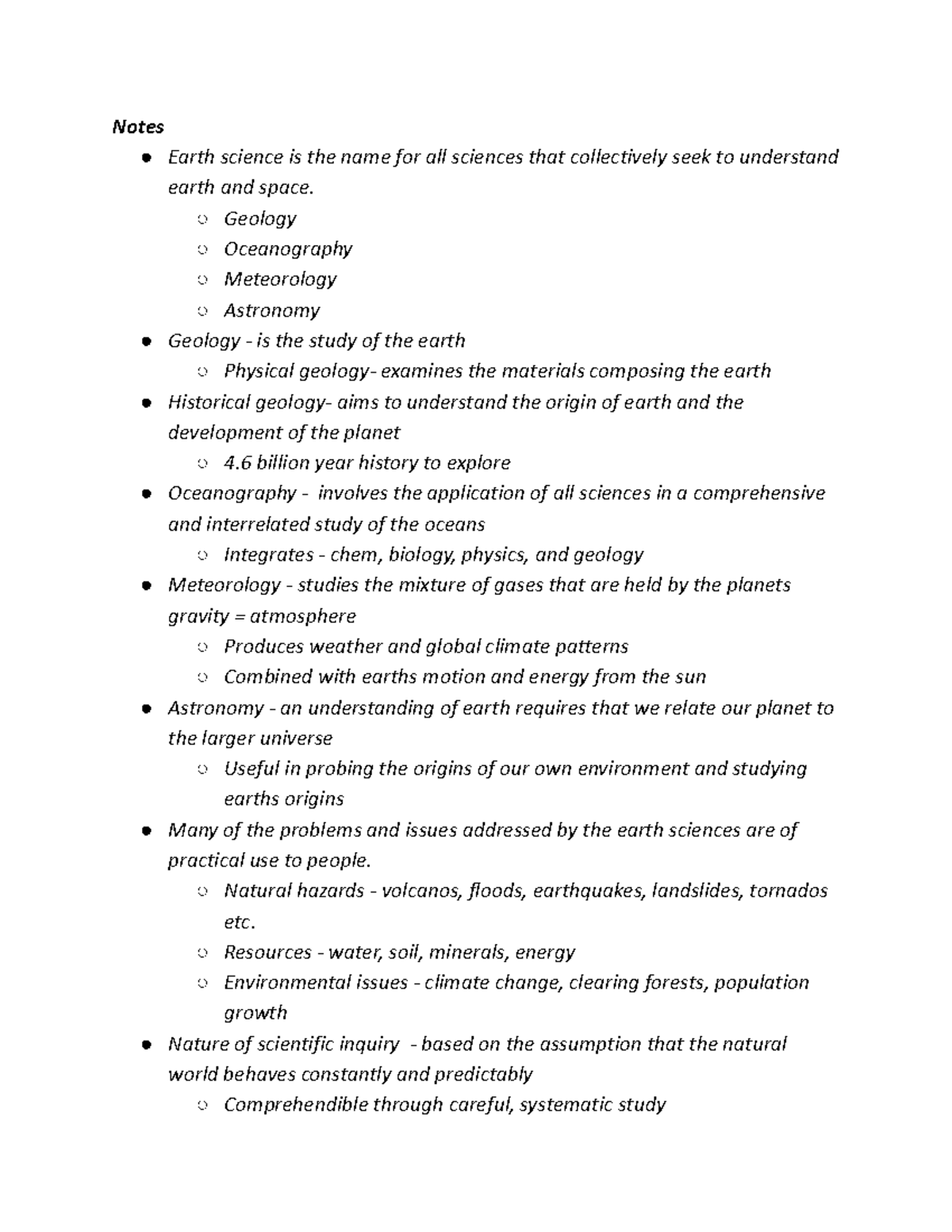 Earth Science 1-3: Comprehensive Notes on Planetary Systems and Their ...