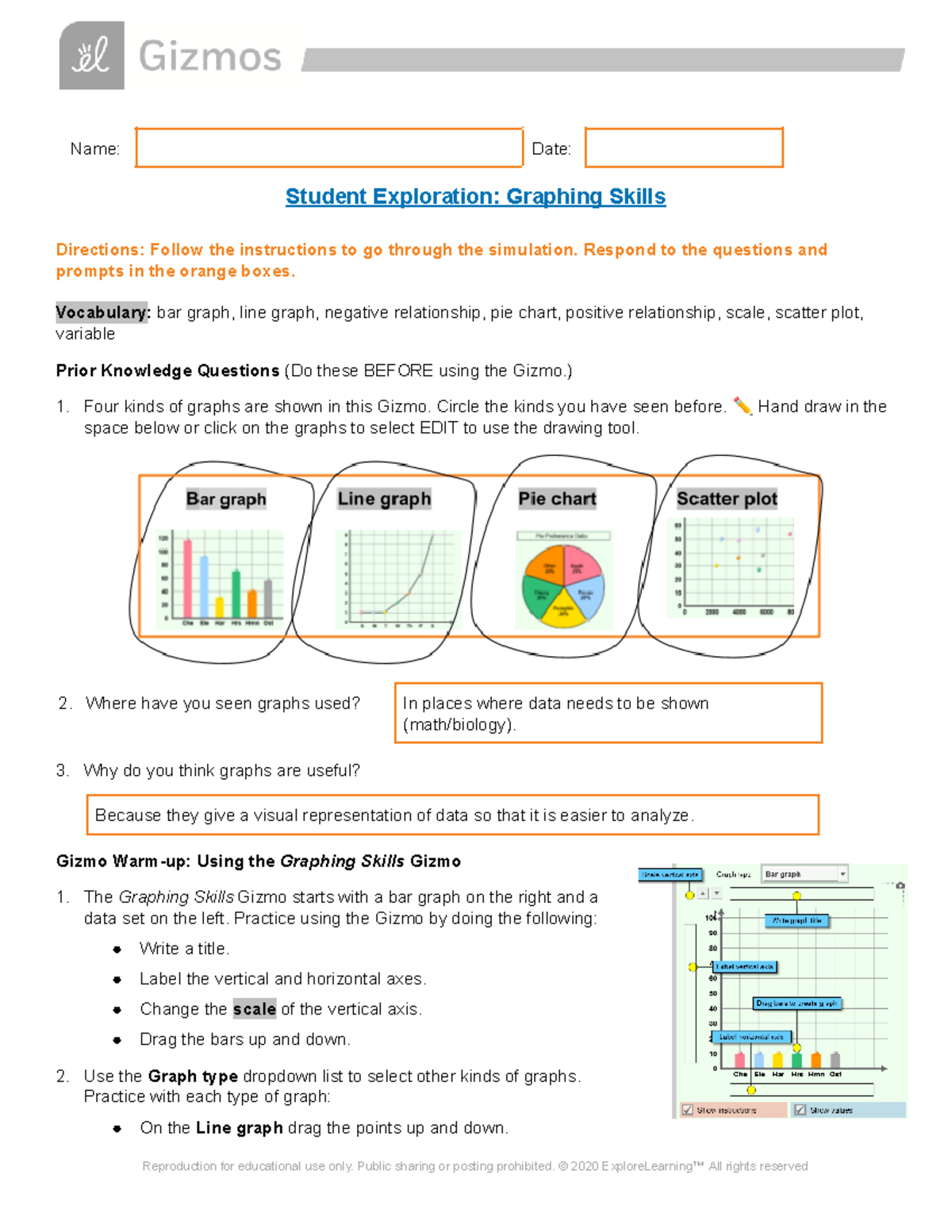 Graphing Skills Exploration SE-2: Techniques for Data Visualization ...