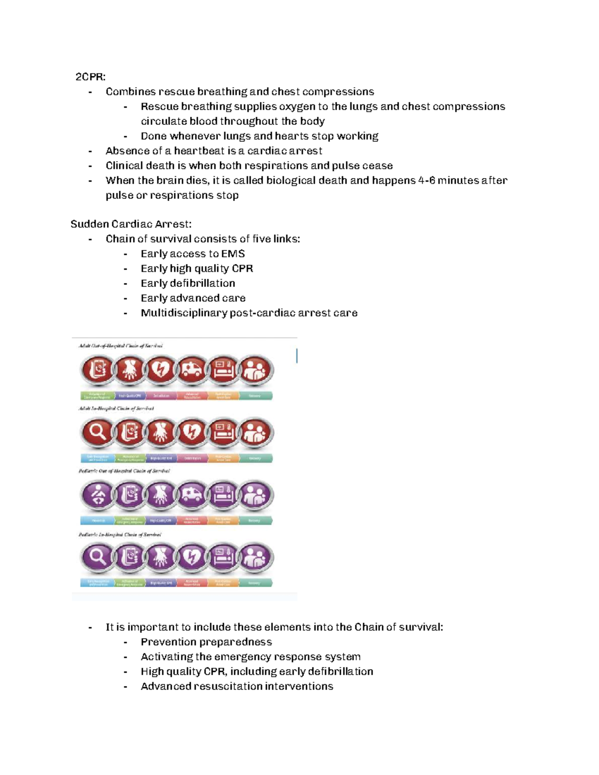 HOSA EMT: CPR Techniques and Cardiac Arrest Management Notes - Studocu