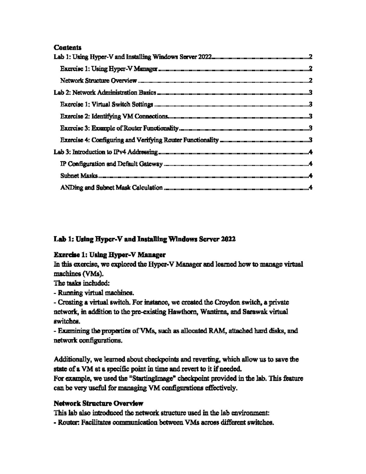 Windows Server 2022 Lab Journal - Exercises for Labs 1-3 - Studocu