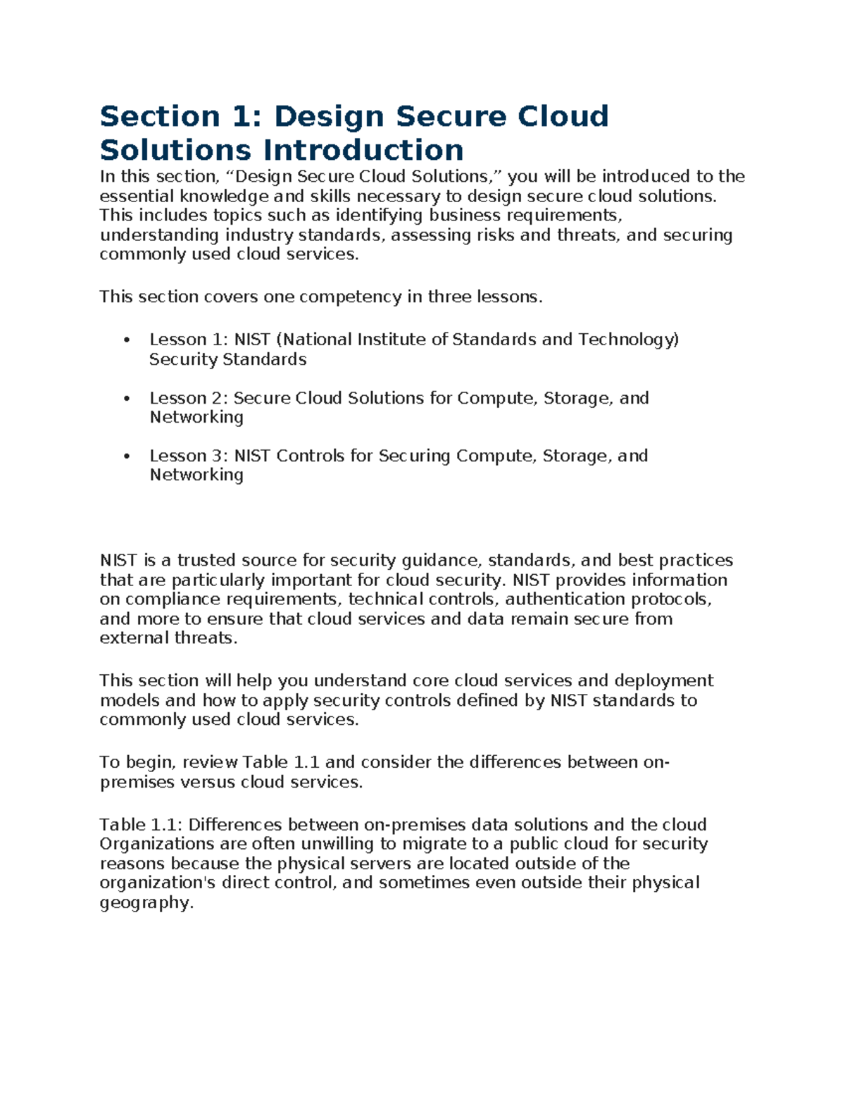 Cloudsecurity Notes - Section 1: Design Secure Cloud Solutions ...