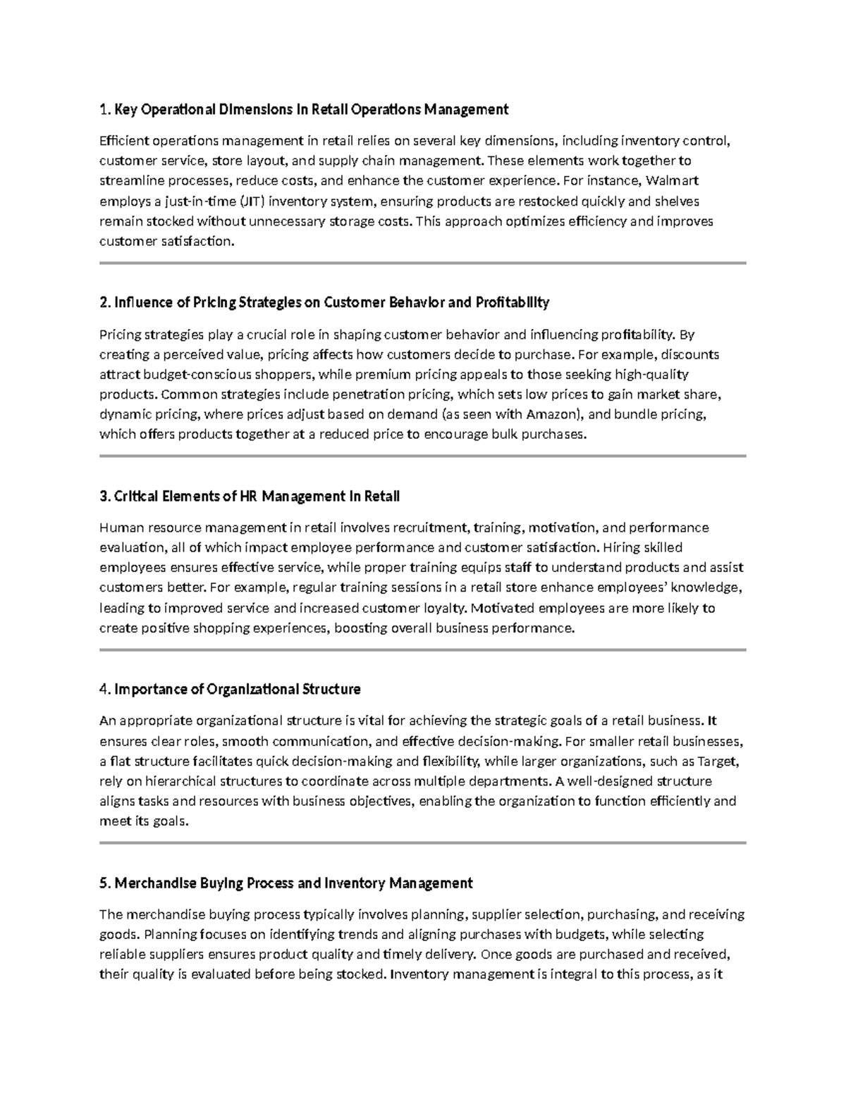 Retail operations overview - Key Operational Dimensions in Retail ...