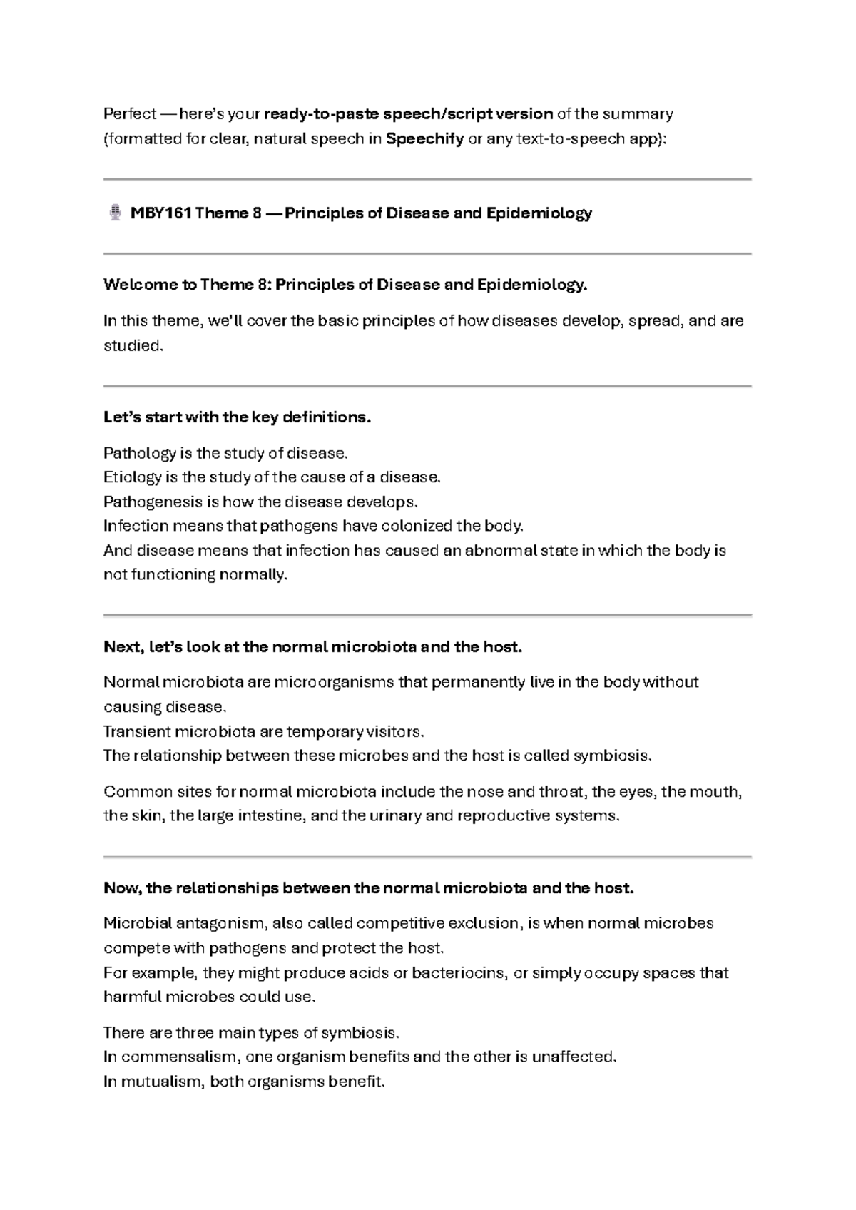 M161 Theme 8: Principles of Disease & Epidemiology Summary - Studocu