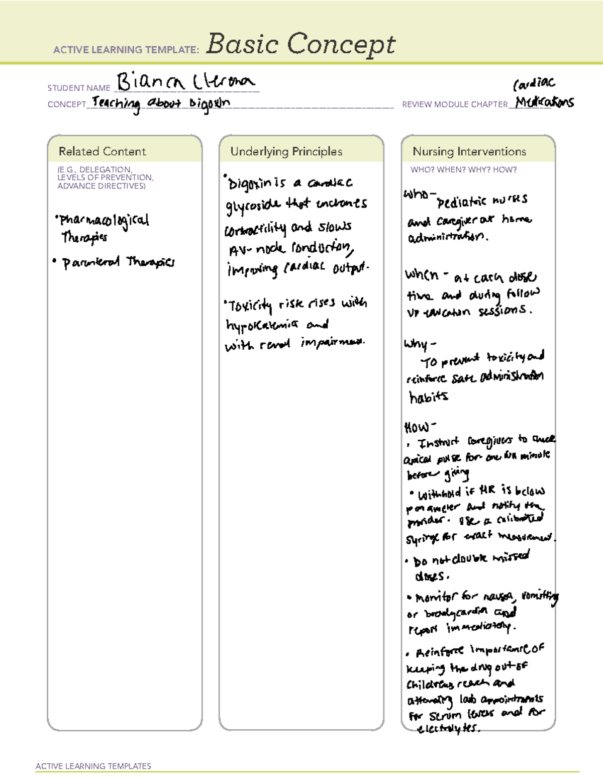 OB Template 5 - Notes - ZOO 3731 - ACTIVE LEARNING TEMPLATES Basic ...