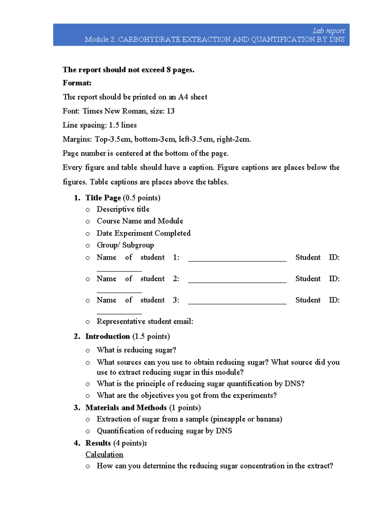 Report template 1 Reducing sugars (Auto Recovered) - The report should ...