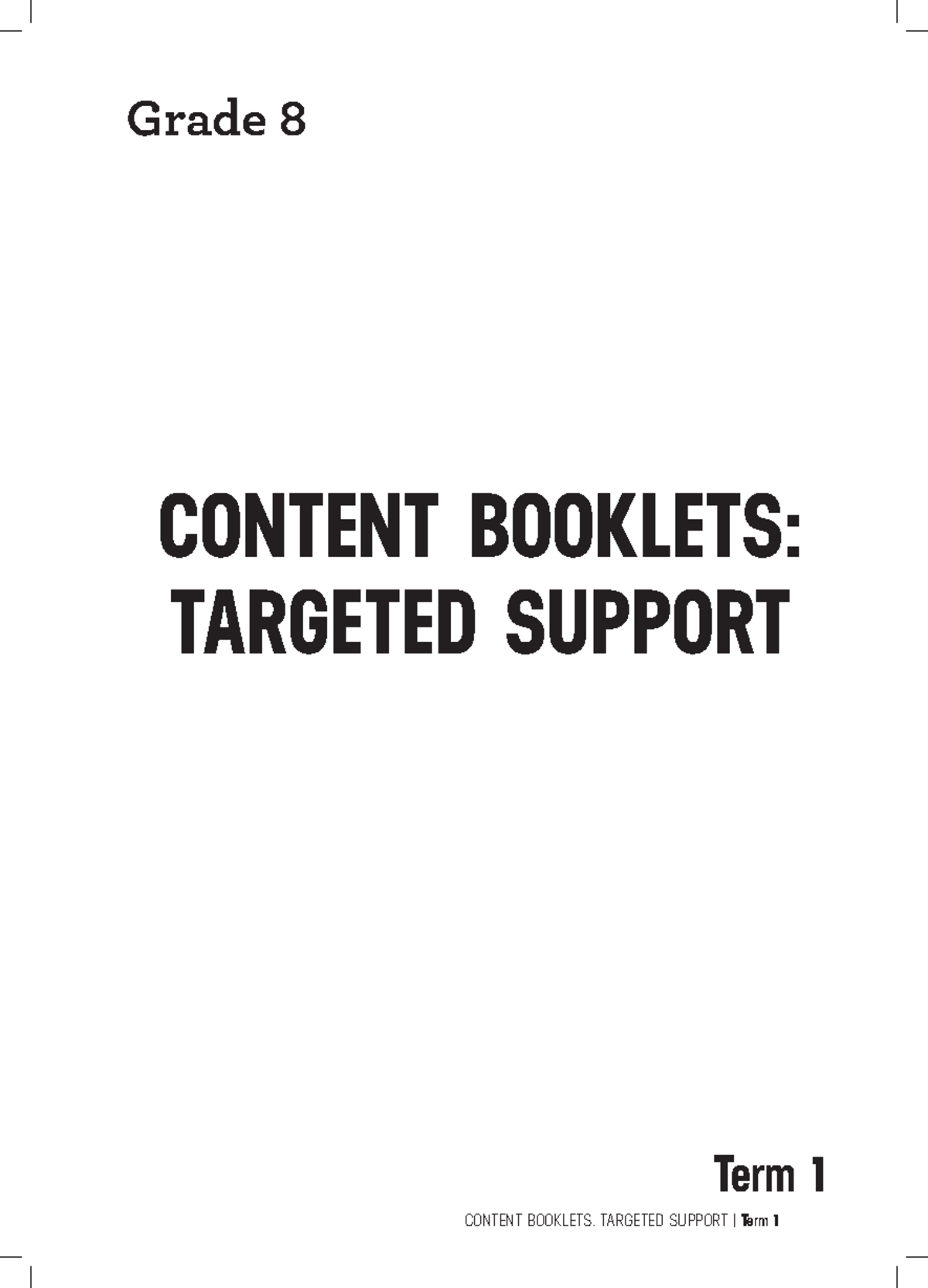 Gr 8 Term 1 2019 Maths Support Booklet: Whole Numbers & Integers - Studocu