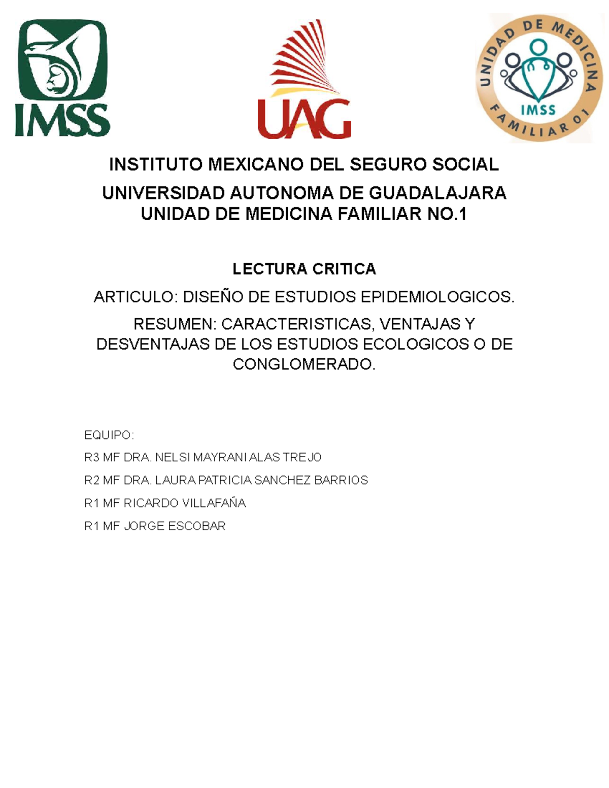 Lectura Crítica: Características y Ventajas de Estudios Ecológicos ...