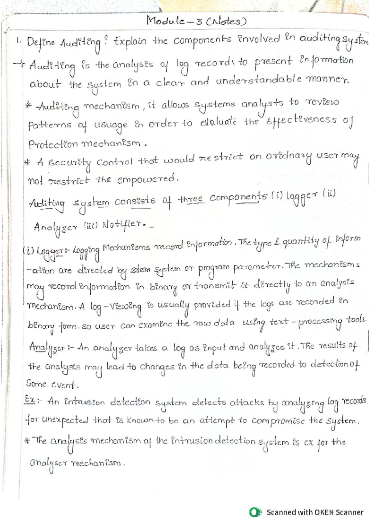 CNS Module-3: Comprehensive Notes on Auditing and Intrusion Detection ...