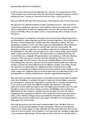 DD310 TMA04 - In this TMA, you are asked to write a formulation report ...