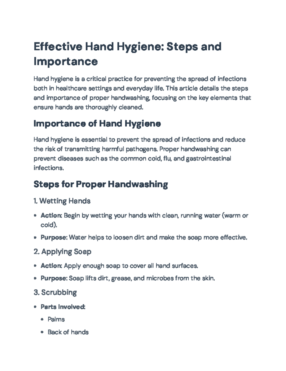 Effective Hand Hygiene: Steps, Importance & Best Practices - Effective ...