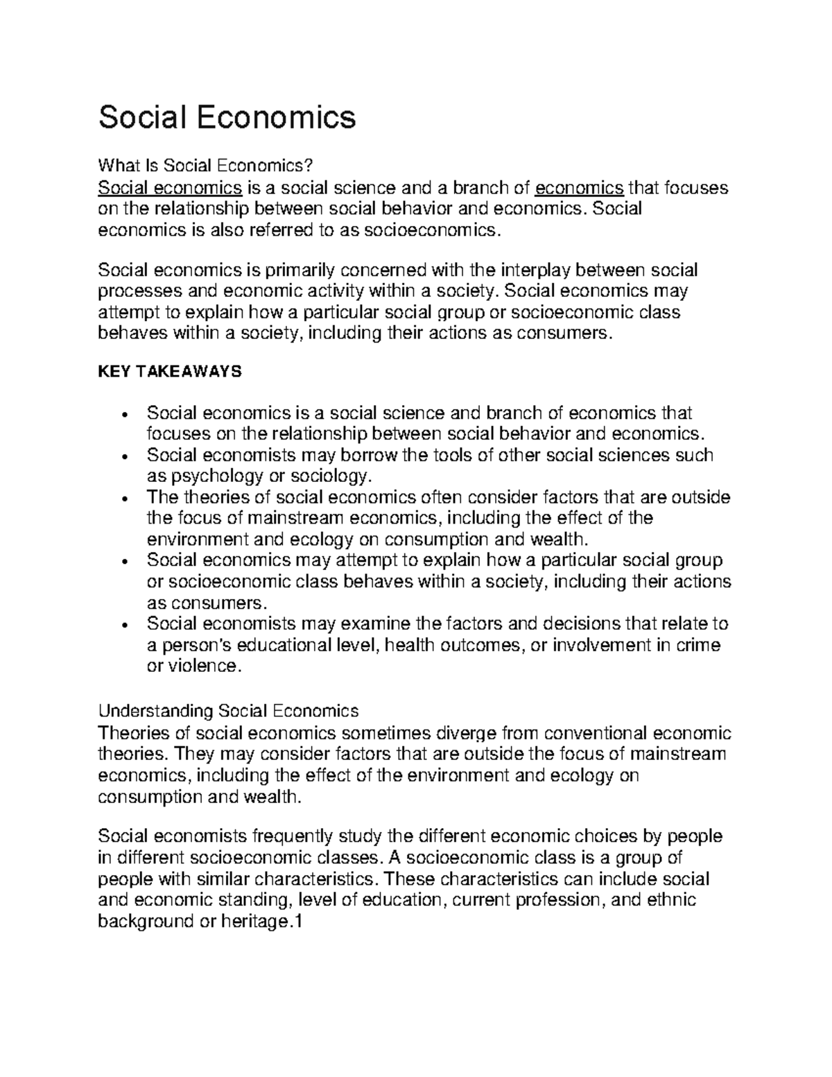 Social Economics: Understanding Its Impact on Society and Behavior ...