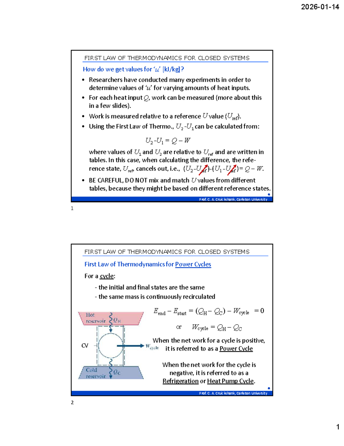 Ch 2 Part 2: First Law of Thermodynamics for Closed Systems - Studocu