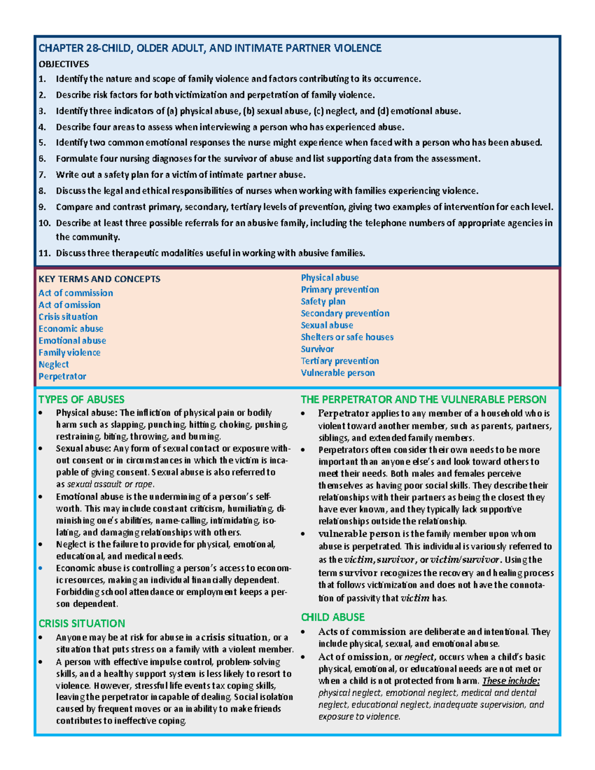 Psych Chapter 28-Child, Older Adult and Intimate Parter Violence ...