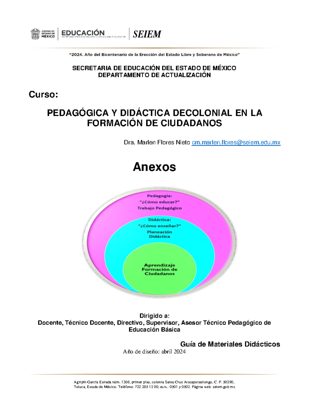 Material Did-ctico PDD - Agripín García Estrada núm. 1306, primer piso ...