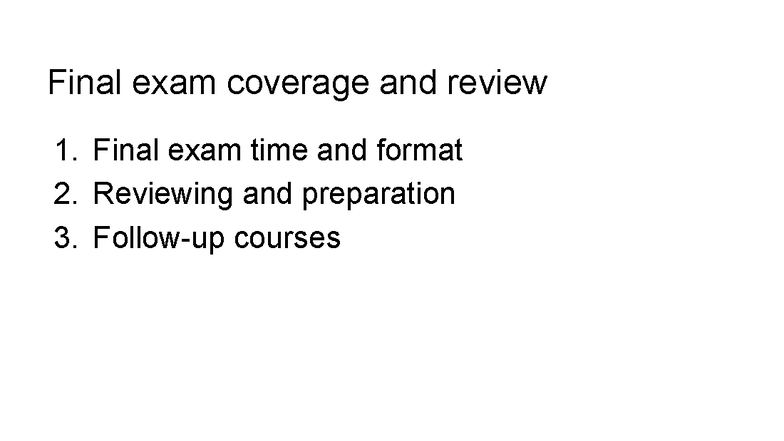 CP264 Final Exam Review: Coverage, Format, and Preparation Guide - Studocu