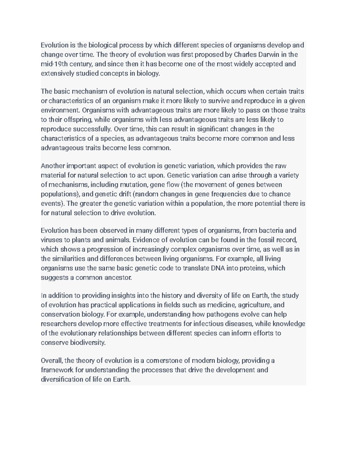 Evolution in Biology - Evolution is the biological process by which ...