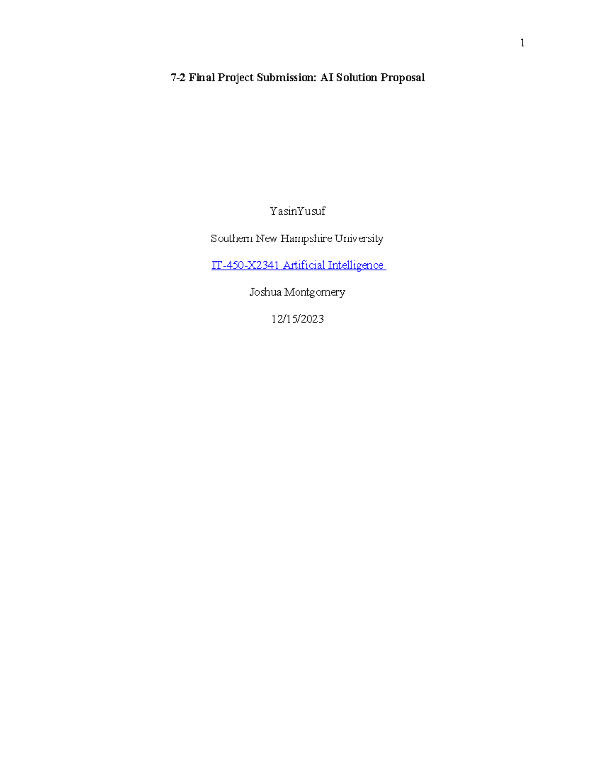 IT-450-X2341 Final Project: AI Solution Proposal for Checkers Game - Studocu