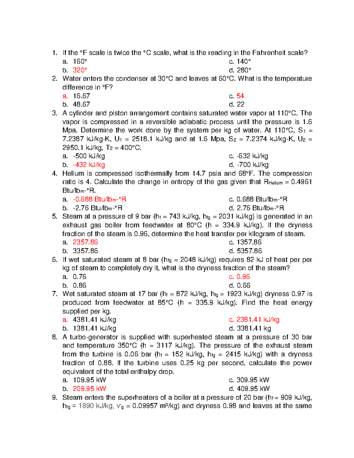 Worded Problems Thermodynamics - If the °F scale is twice the °C scale ...
