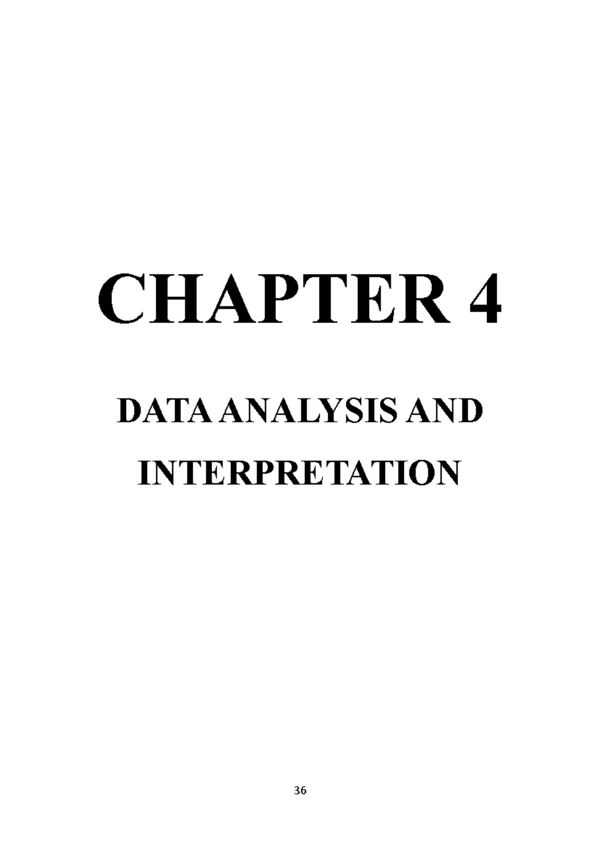 CHAPTER 4: DATA ANALYSIS & INTERPRETATION - J82417803454 - Studocu