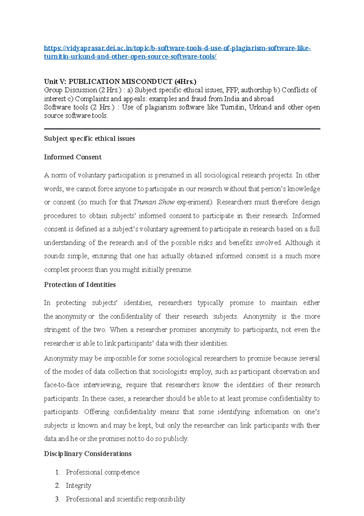 RPE Notes-1 - Publication ethics notes - RESEARCH AND PUBLICATION ...