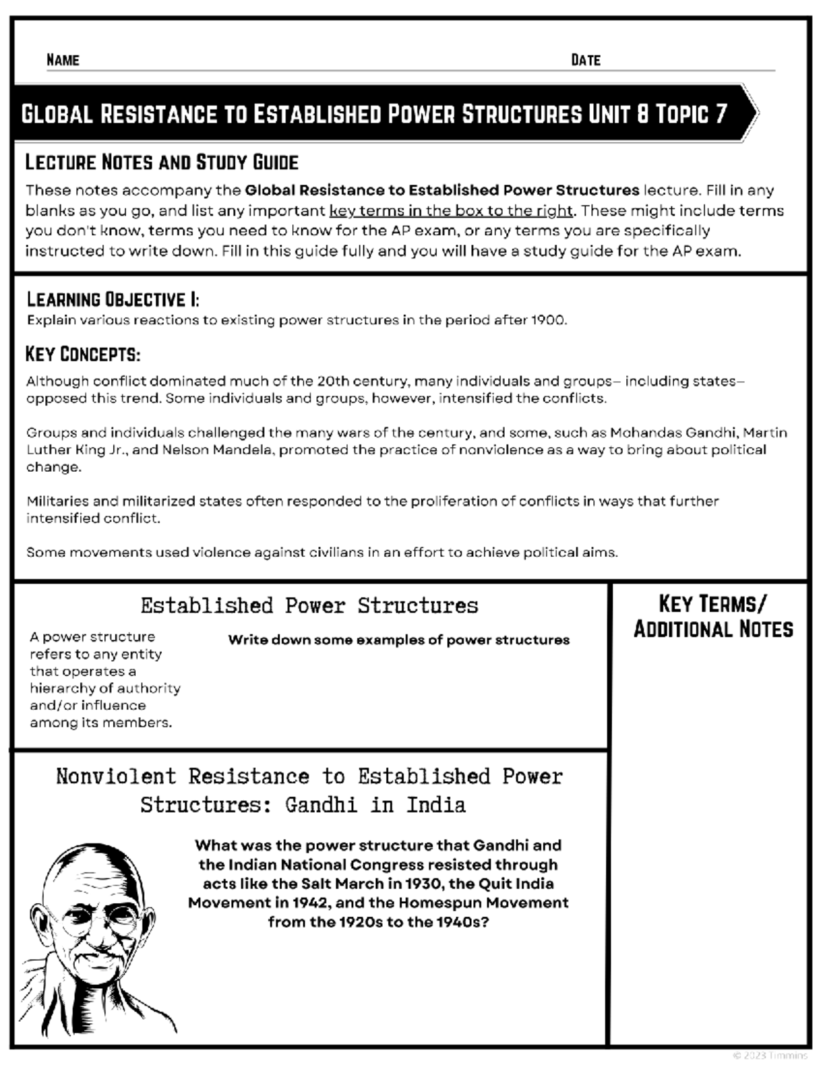 Global Resistance to Established Power Structures: Unit 8 Lecture Notes ...