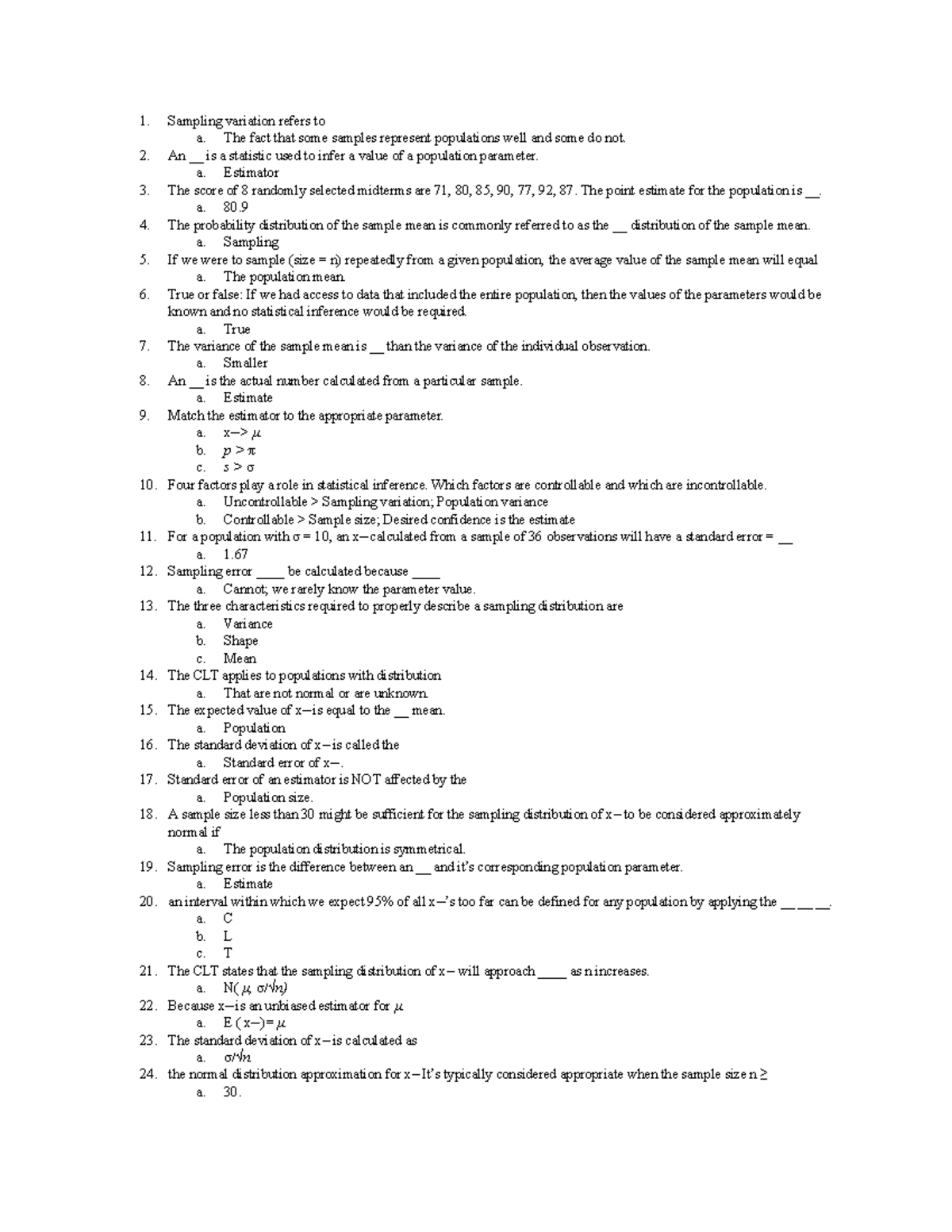 7-1 Smart Book Assignment: Stats Chapter 8 (Sections 8.1-8.5) - Studocu