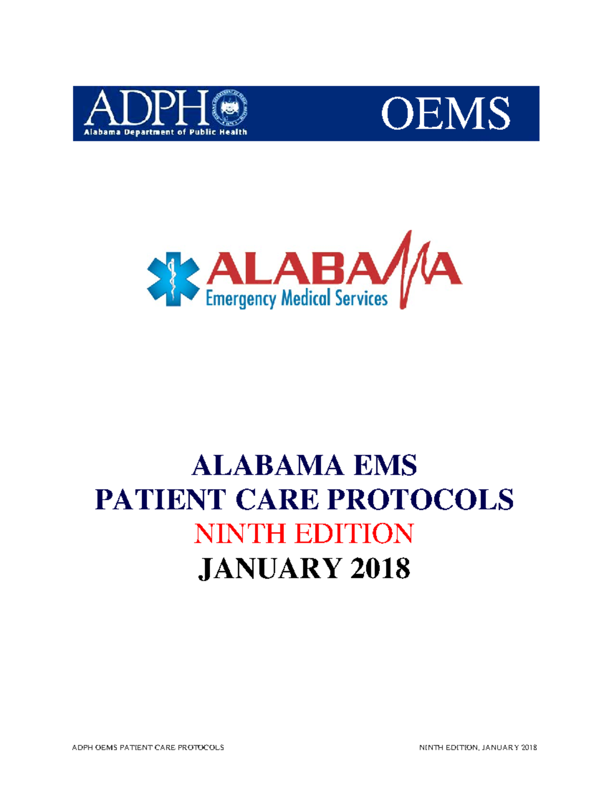ADPH EMS 9th Edition Patient Care Protocols - Final Edition - Studocu
