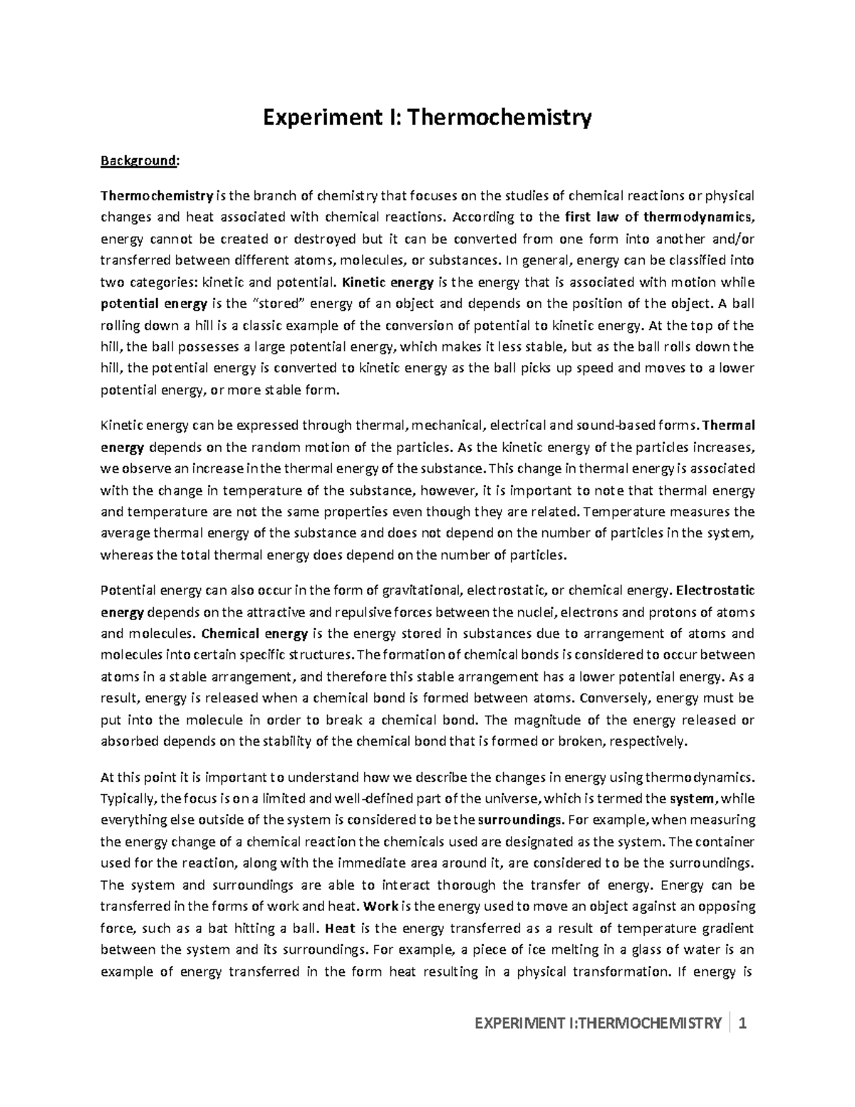 gen chem 2 Experiment 1-Thermochemistry-Fall2021-online(14) 1 answ ...