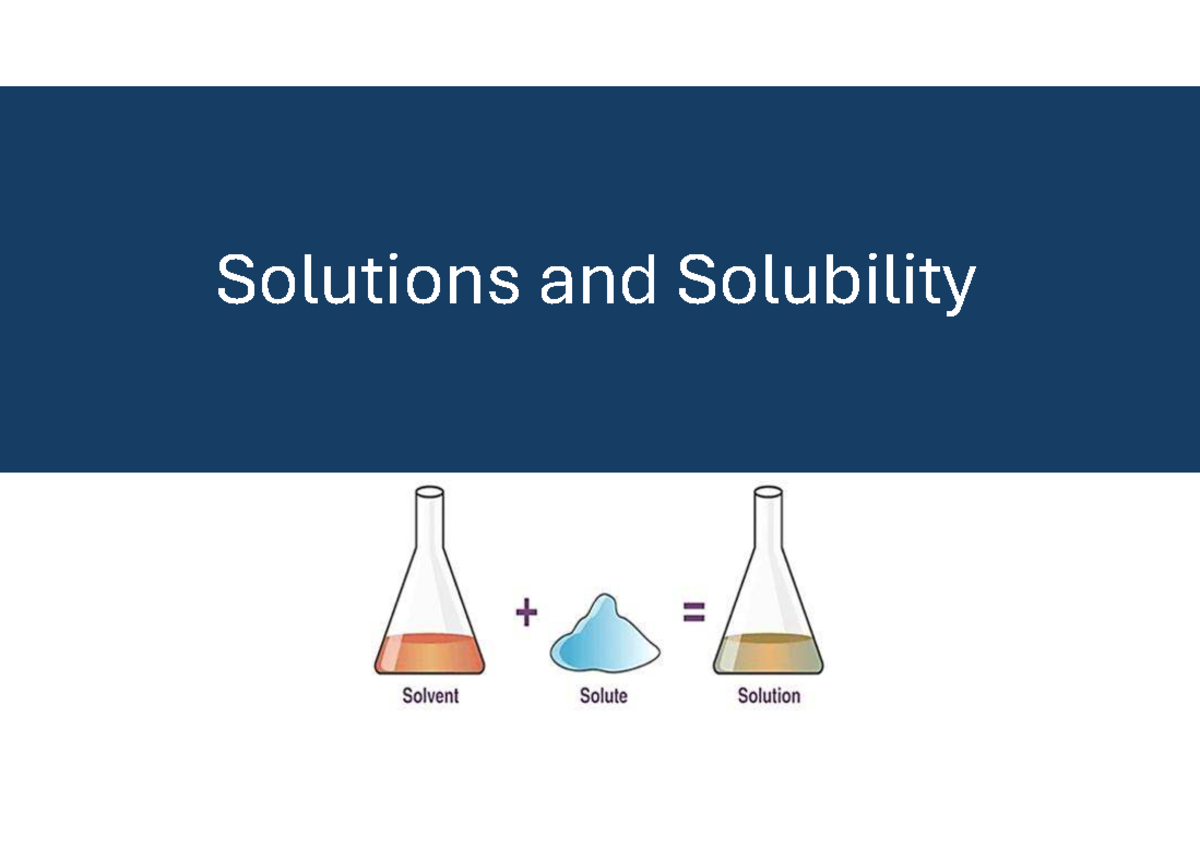 Solutions and Solubility: Types, Formation, and Intermolecular Forces ...