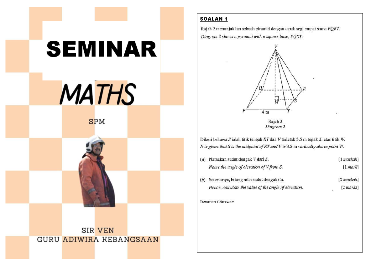 SOALAN SEMINAR: Maths Practice Form 5 Questions 1-37 - Studocu