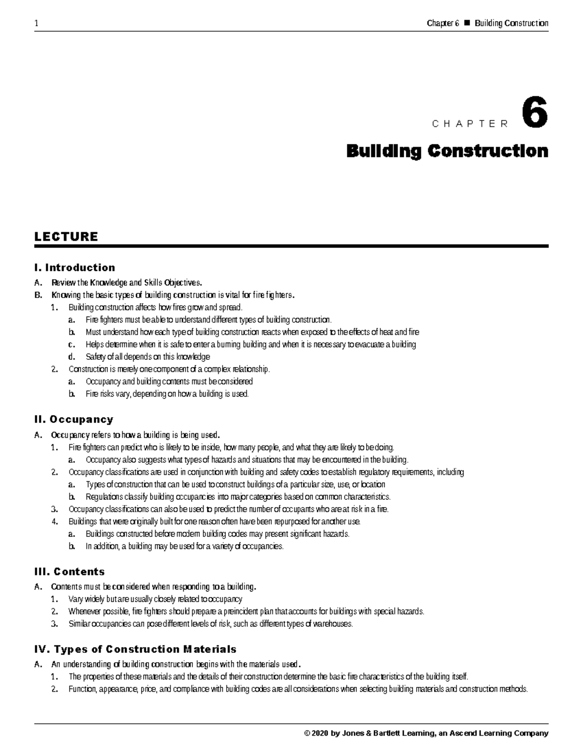 Chapter 6: Building Construction Overview for Firefighters (Course Code: - Studocu