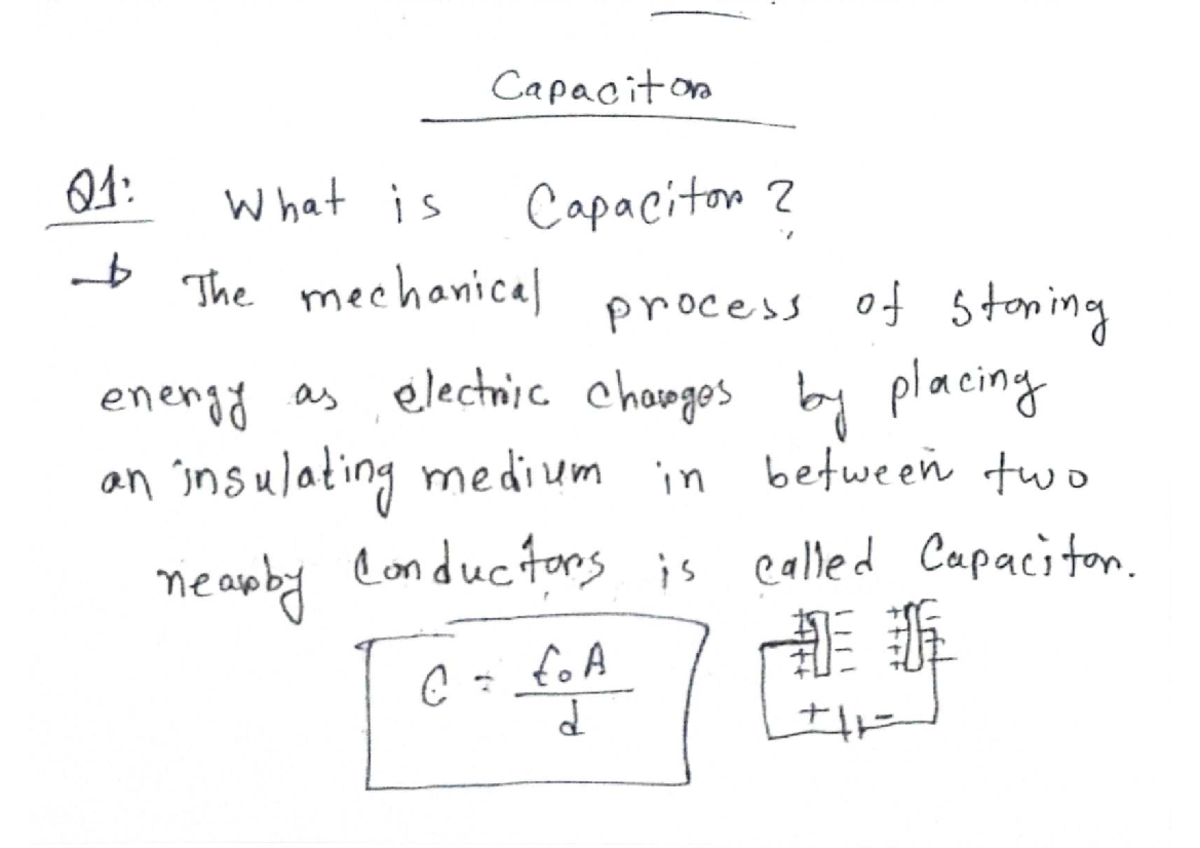 Electricity & Magnetism (EM101) - Capacitor Concepts & Calculations ...