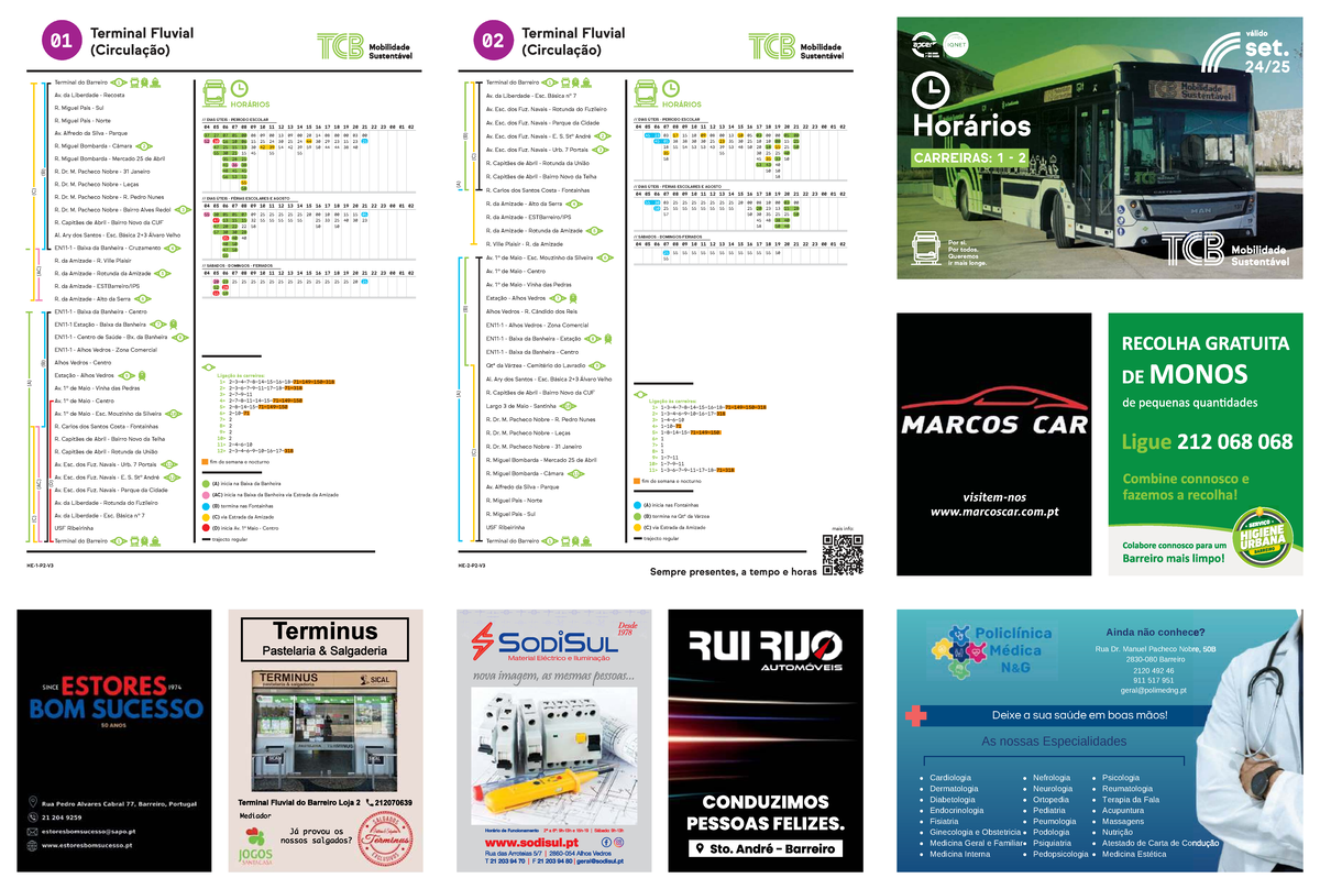 Terminal Fluvial do Barreiro: Horários e Circulação (TCB 24) - Studocu