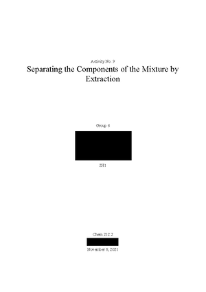 Sublimation of Mothballs Lab Report - Activity No. 8 Sublimation of ...