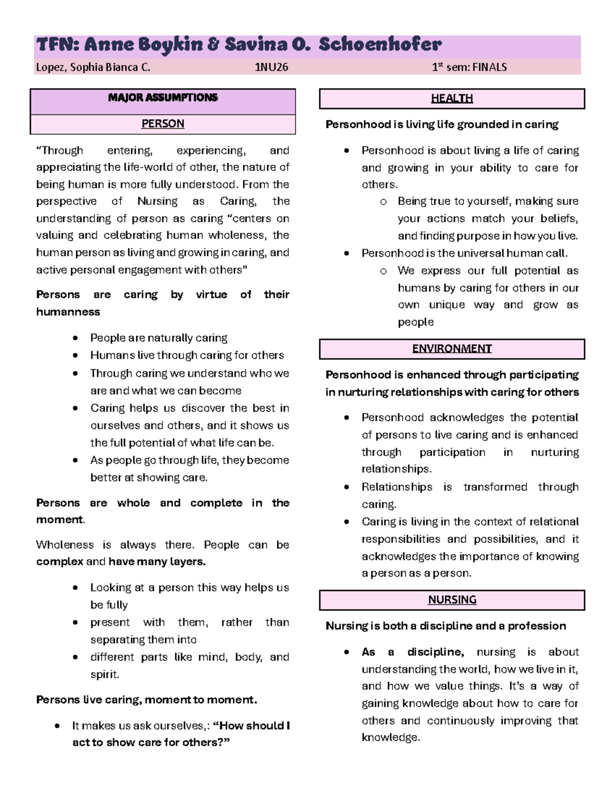 TFN Boykin& Schoenhofer - TFN: Anne Boykin & Savina O. Schoenhofer ...